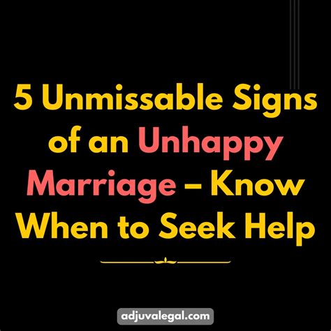 Dont Ignore The Signs 5 Unmissable Indicators Of An Unhappy Marriage