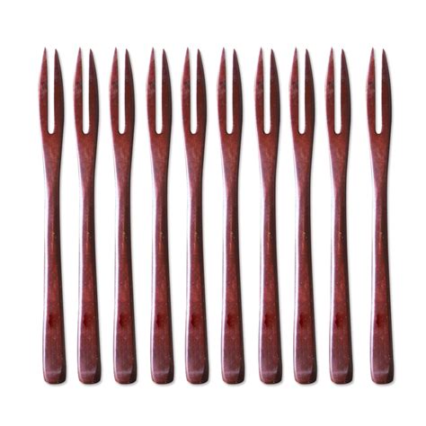 자연 옻칠 과일포크 10p세트 떡 케이크 나무포크 홈플러스 택배배송