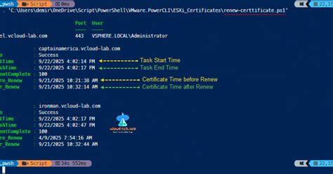 How To Renew And Refresh An Esxi Certificate With A Powercli Script Vgeek Tales From Real It