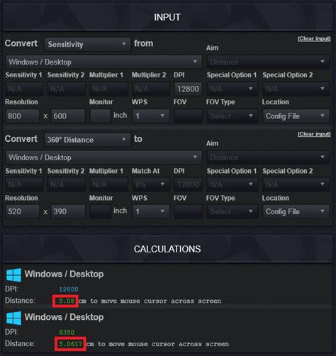 dpi sensetivity conversion monitor size technical discussion