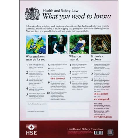 Hse Health And Safety Law Poster