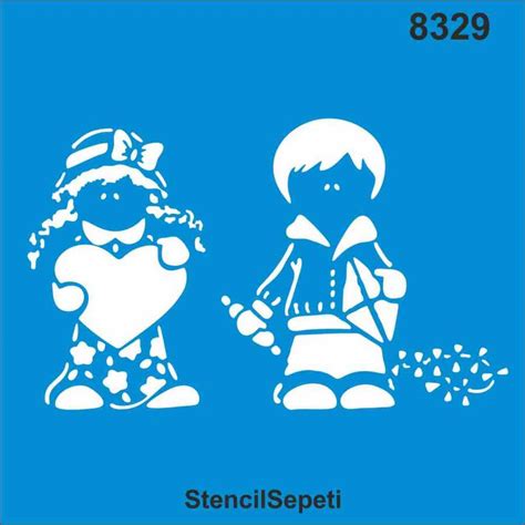 Aşıklar Sevgililer Günü Stencilsepeti