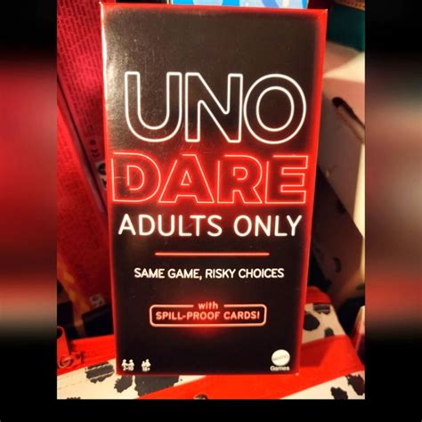 Uno Dare Adults Only Card Game 2 10 Players Waterproof Cards And Dice For Game Card Games