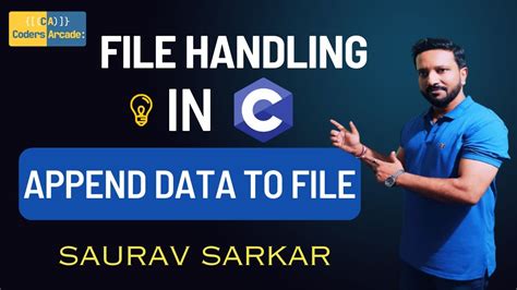 Learn File Handling In C Appending Data To Text Files Vtu Coders Arcade Youtube