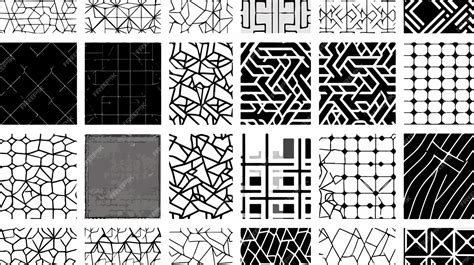 Abstract Seamless Geometric Cube Patterns Set In 3d Premium Ai Generated Vector