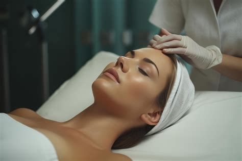 Premium Ai Image Young Woman Receiving Eyelid Injection