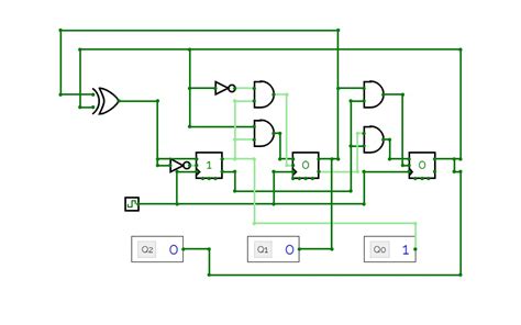 circuitverse mod7 in gray code down counter