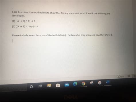 Solved Exercises Use Truth Tables To Show That For Chegg