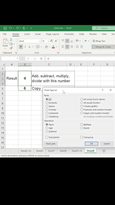 Paste Special Add Excel Exceltips Exceltricks Exceltutorial