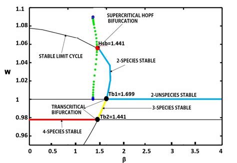 co dimension one bifurcation analysis using β as the bifurcation