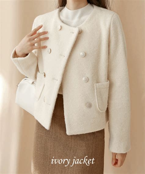 린다걸 2color 데이트룩 여친룩 하객룩 모임룩 출근룩 베카 라운드 더블 트위드 겨울 신상 양털 페미닌 자켓