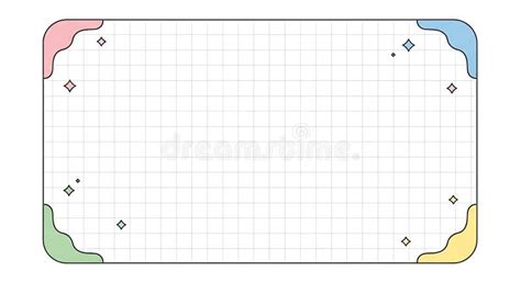 Rectangular Notepad Design With A Grid Layout Featuring Rounded