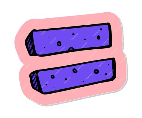 Premium Vector Hand Drawn Math Symbol Equal In Sticker Style Vector