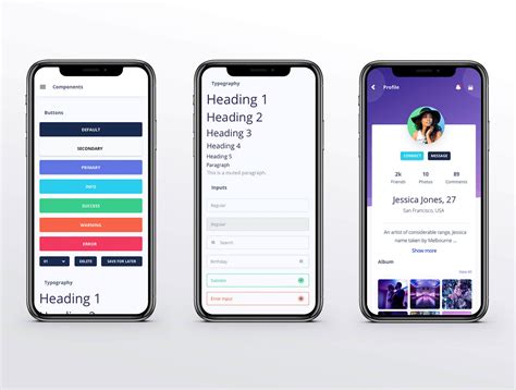 一套简洁的移动应用app Ui界面设计工具包 Xd Fig Sketch素材 优社uther