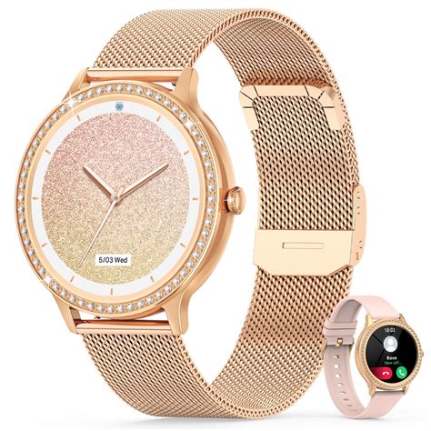 Zkcreation Womens Fashion Smart Watch Bluetooth Iphone Compatible