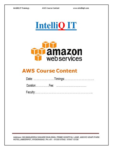 aws course content pdf computer architecture cloud computing