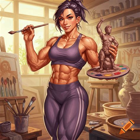 Muscular Woman Images Created On Craiyon