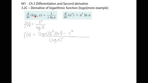 M1 Ch 3 3 Second Derivative Notation And Example 1