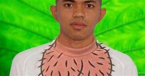 i m not sure which is more disturbing this guys neck balls shirt or