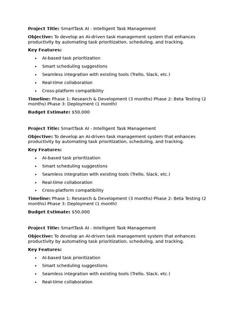 Project Proposal Ai Powered Task Management System Pdf Artificial Intelligence