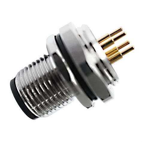 M12 Male Panel Mount Pcb Type Back Fastening Abcd Code Set Screw