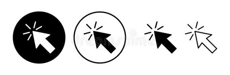 Click Icon Cursor Icon Vector Pointer Sign Stock Vector Illustration Of Communication Icon