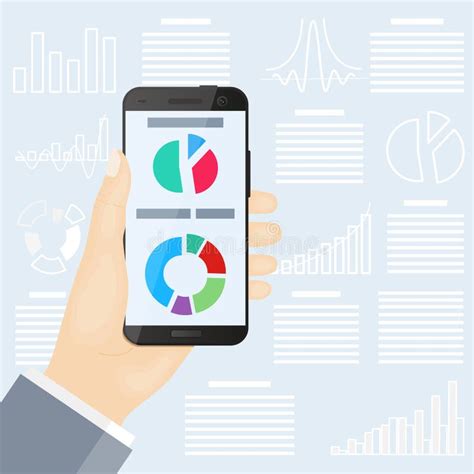 Smartphone In Hand Flat Design Stock Vector Illustration Of