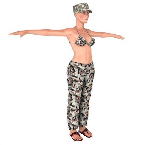 Premium Photo Commander Girl 3d Modelling