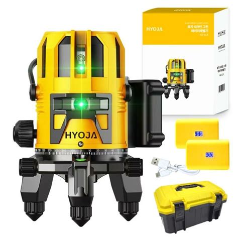 효자 5라인 그린 레이저레벨기 레이져레벨기 미니 자동 소형 수직 수평측정기 티몬