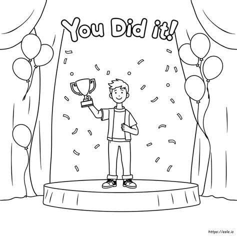 You Did It Coloring Page