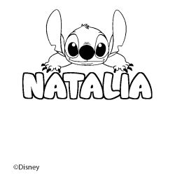 Coloración Del Nombre Natalia Mega Dibujos