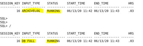 Rman Backup Status And Timings Rman Tutorial Shripal