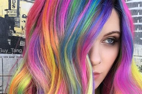 Rainbow Hair Color Andor Rainbow Hair Styles Request And Find