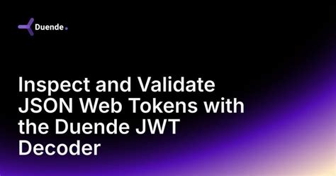 Json Web Token Jwt Decoder Duende Software