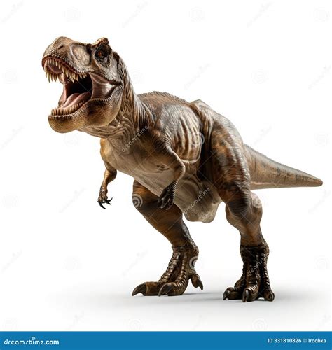 Tyrannosaurus Rex The Apex Predator Stalking Through Lush Prehistoric Jungle A Terrifying