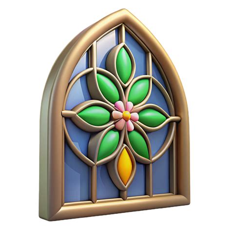 Picturesque Quintessential Hyper Specific Professional Render Of A Single Stained Glass Window