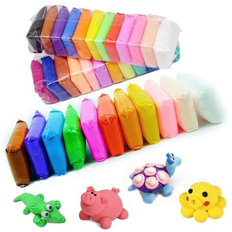 36 Colorset Light Clay Plasticine Modelling Educational Air Dry Clay