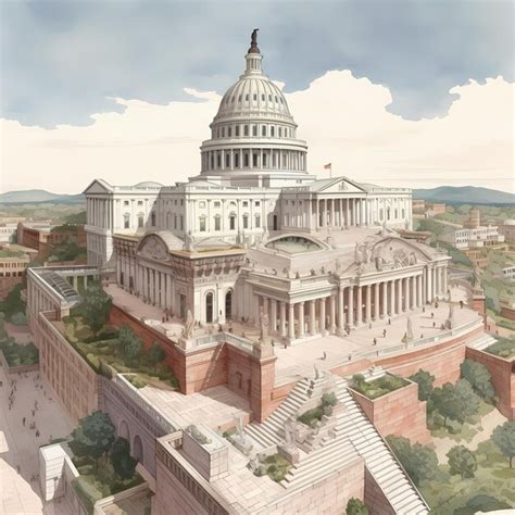 Premium Ai Image Transcending Borders The Us Capitol Building And The