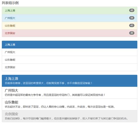 bootstrap组件之列表组 list group item info csdn博客
