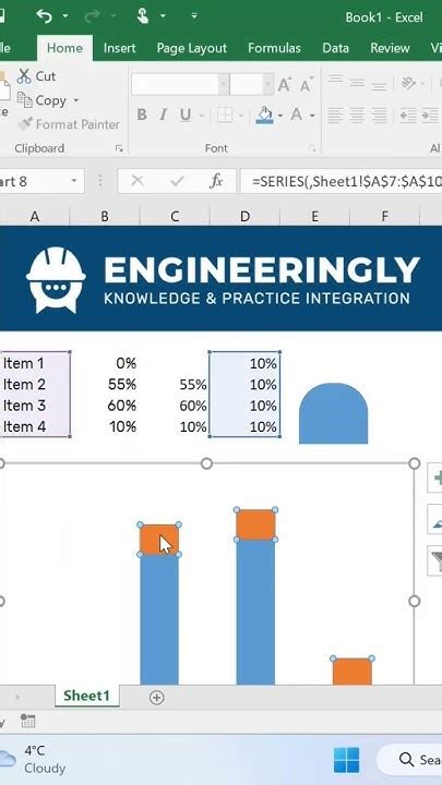 customized charts in excel engineeringly shorts excel explore youtube