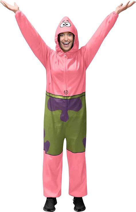 Rubies Unisex Adult Nickelodeon Classic Spongebob Patrick Star Comfy Wear Jumpsuit Adult Sized