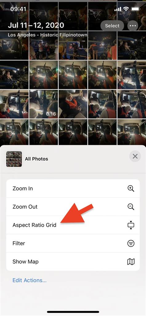 Show Images And Videos In Their Correct Aspect Ratio And Orientation When Viewing A Grid In Photos