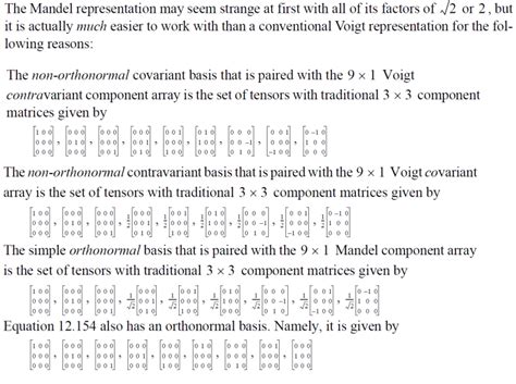 Fourth Order Tensor Tutorial Excerpts Voigt And Mandel Representations