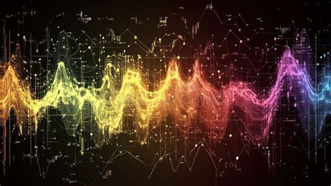 Colorful Waveform Visualization Representing Sound Or Data Patterns