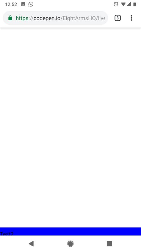 Css Chrome `positionfixed Bottom 0` Obscured By Android Ui