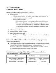 Chapter Audit Evidence Pdf ACCT Auditing Chapter Audit Evidence Obtaining Sufficient