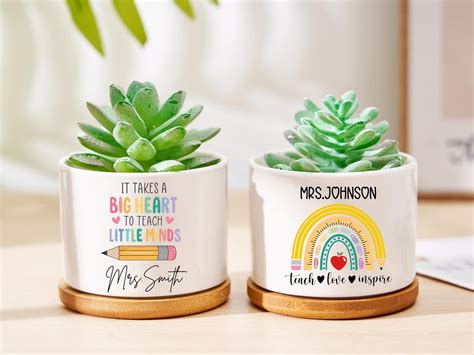 Thank You Teacher Tsteacher Appreciation Tcustom Plant Pot