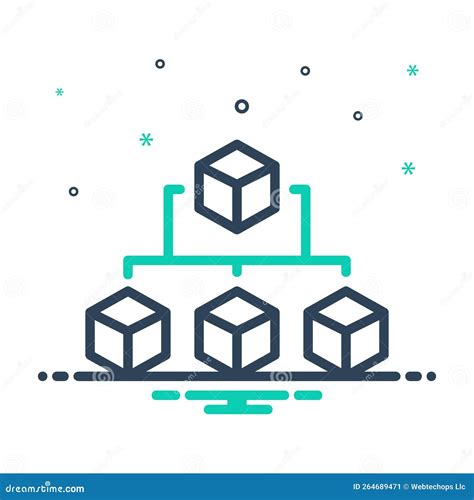 Mix Icon For Modules Marketing And Presentation Stock Illustration