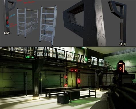 amanda snoozy on linkedin leveldesign props assets scifi modular