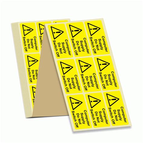 Buy Computer Supply Do Not Switch Off Labels Connection Stickers